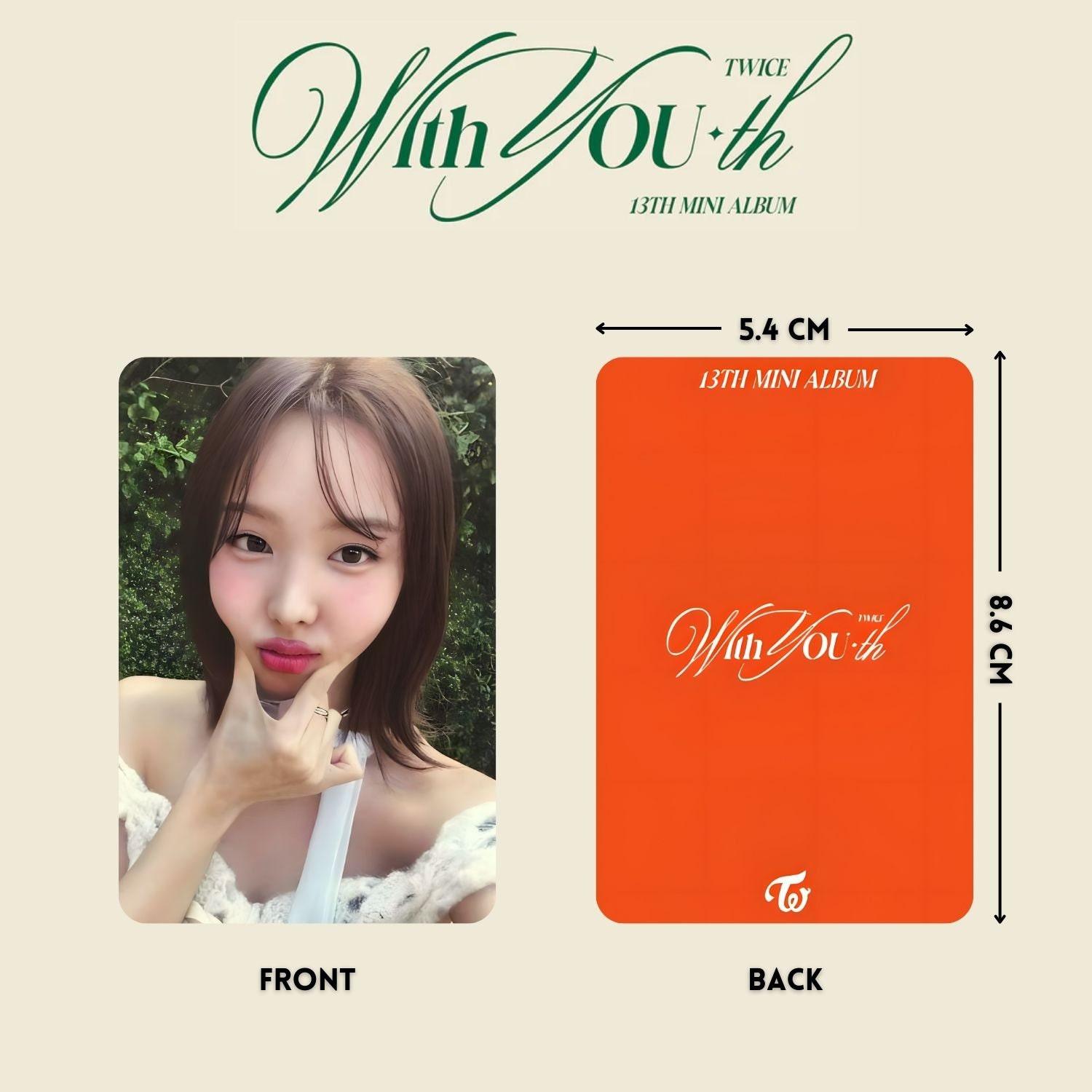 Twice " With Youth " POB Photocards (PC) Template - Digital Download ...