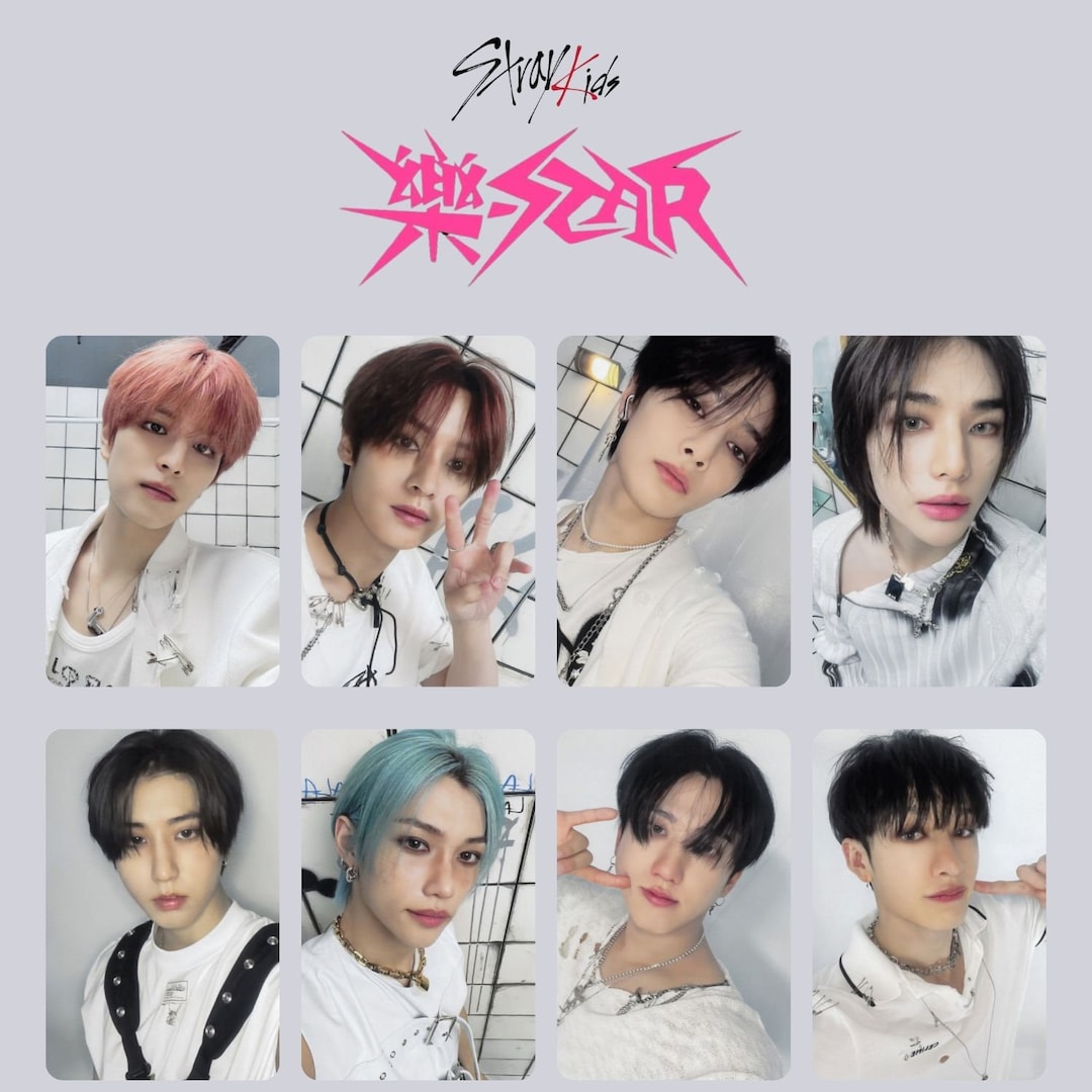 Stay Kids " Rock Star- Rock/roll/postcard Ver. " All Member Photocard ...