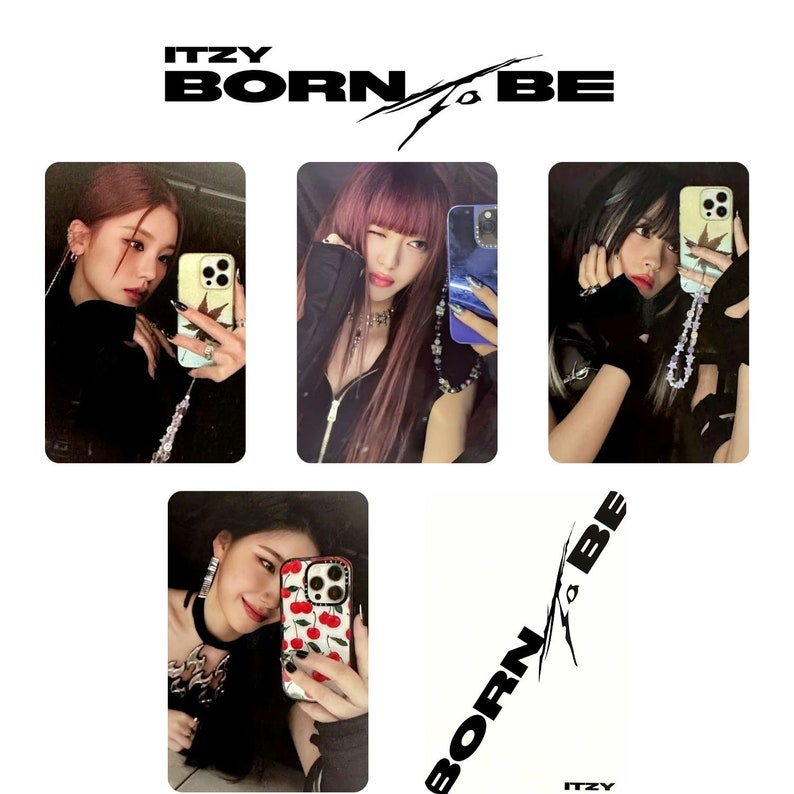 Itzy " Born to Be " All Member Photocards (PC) Template - Digital ...