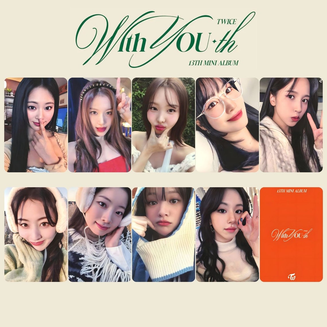 Twice " With Youth " POB Photocards (PC) Template - Digital Download ...