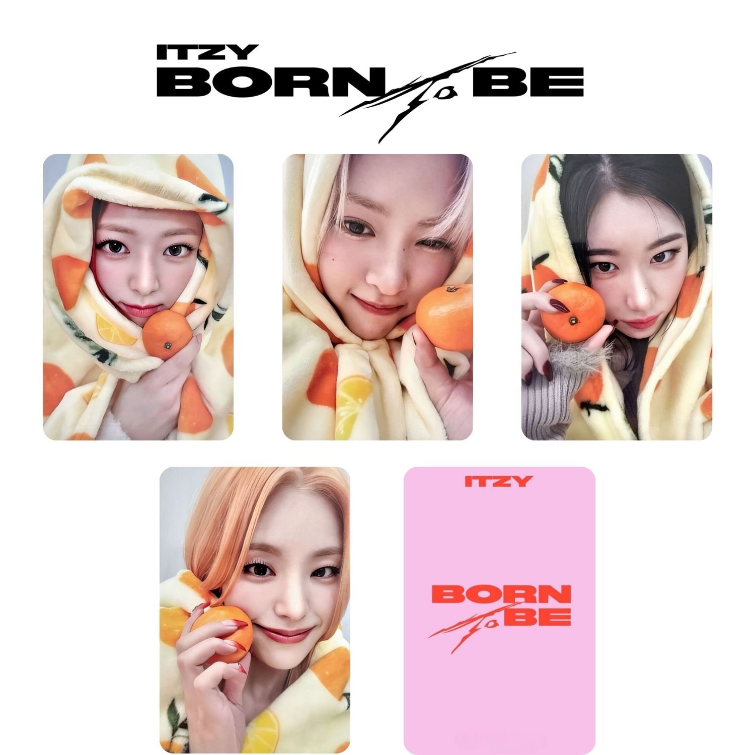 Itzy Born to Be All Member Photocards PC Template Digital Download ITZY Photocards 28 Pcs - Etsy