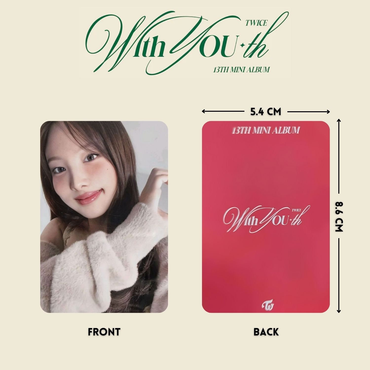 Twice With Youth Nemo Glowing Ver. Photocards PC Template Digital ...