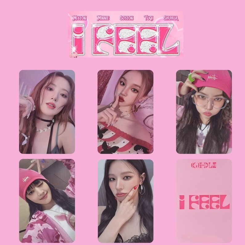 Gidle I Feel Photocards PC Template Digital Download Gidle I Feel PC ...