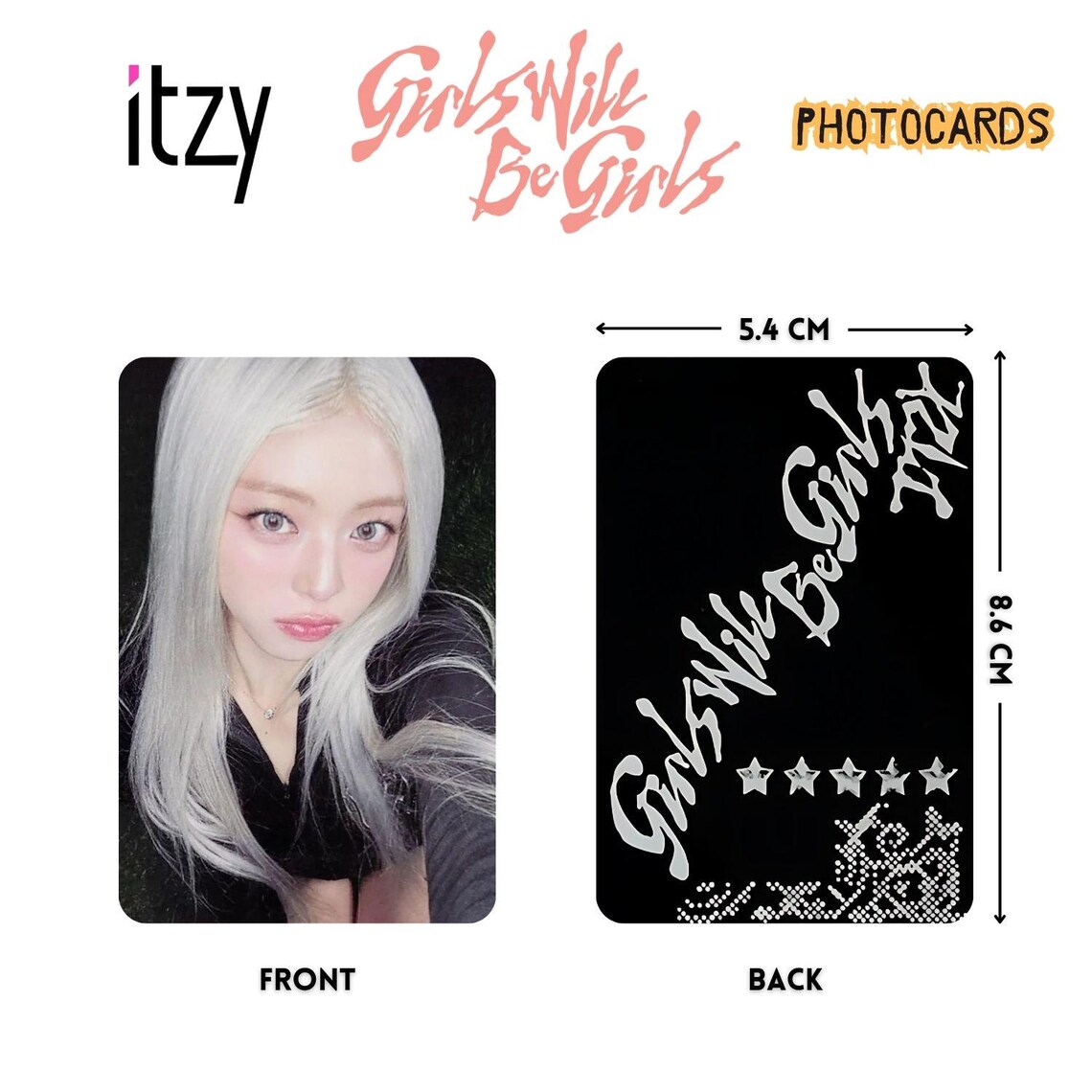 ITZY '' Girls Will Be Girls '' All Member PC Template (25 Pcs Back and ...