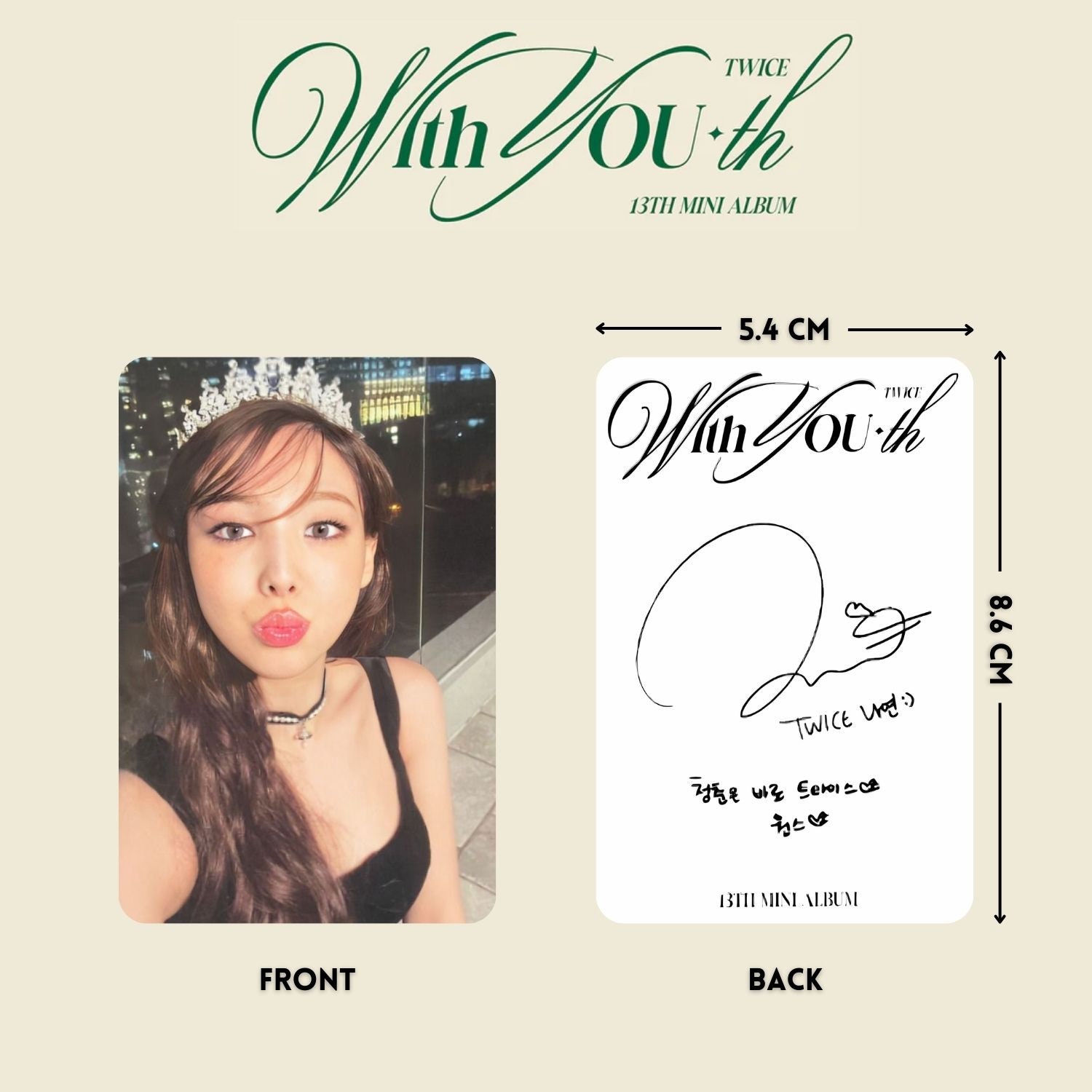 Twice " With Youth " POB Photocards (PC) Template - Digital Download ...