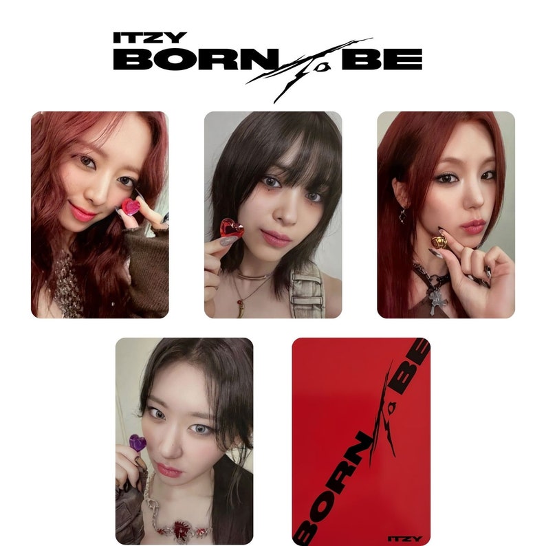 Itzy " Born to Be " All Member Photocards (PC) Template - Digital ...