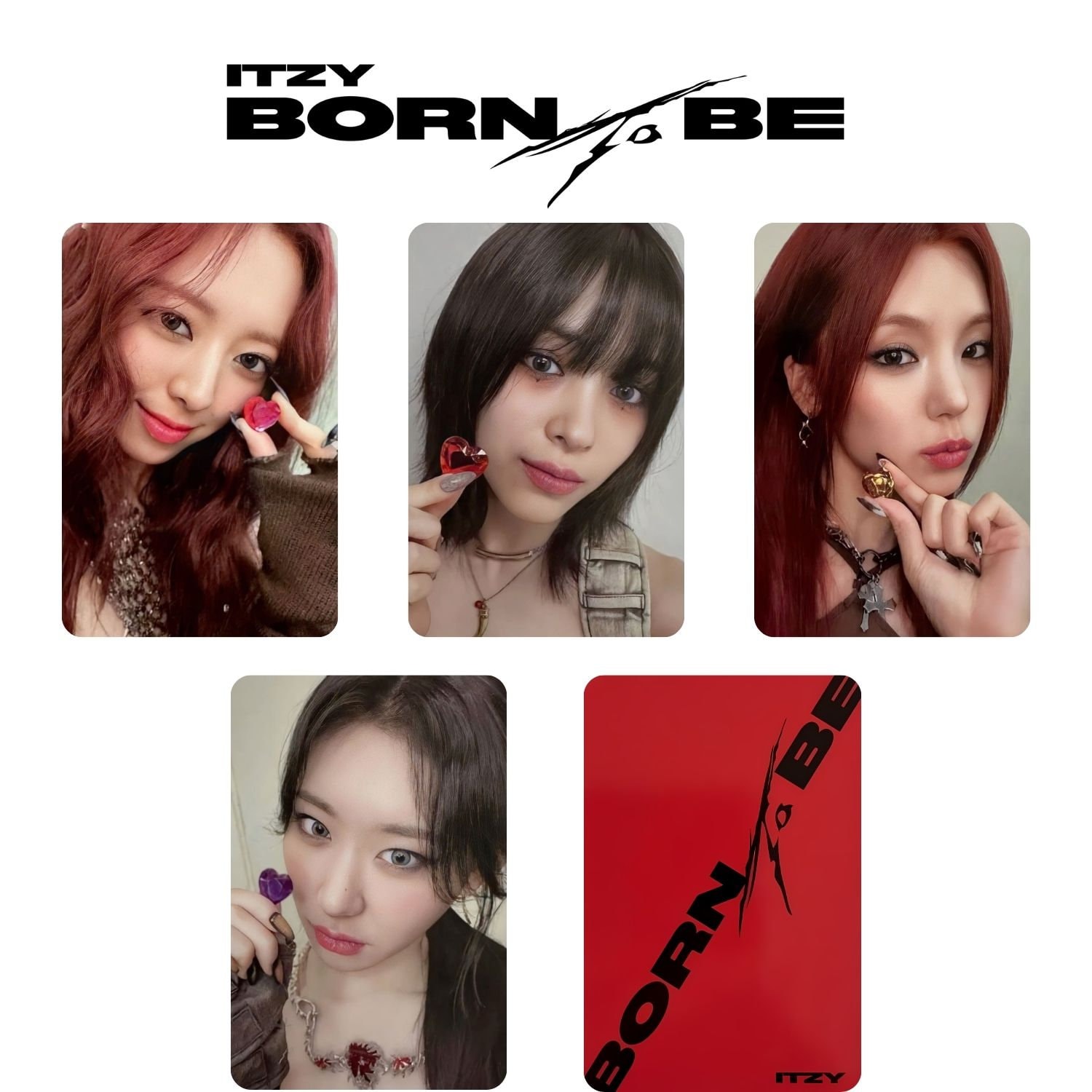 Itzy Born to Be All Member Photocards PC Template Digital Download ITZY Photocards 28 Pcs - Etsy