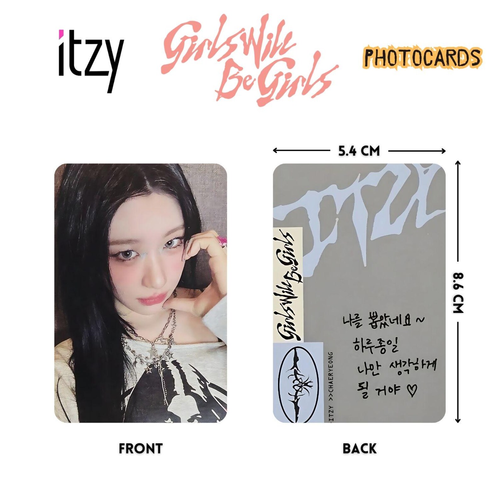 ITZY '' Girls Will Be Girls '' All Member PC Template (25 Pcs Back and ...