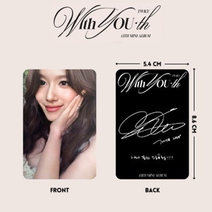 Twice " With Youth " Mina, Momo, Nayeon, Sana, Tzuyu Photocards (PC ...