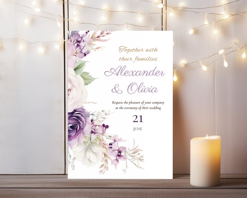 Digital Wedding Invitations Template Printable Wedding Invite - Etsy