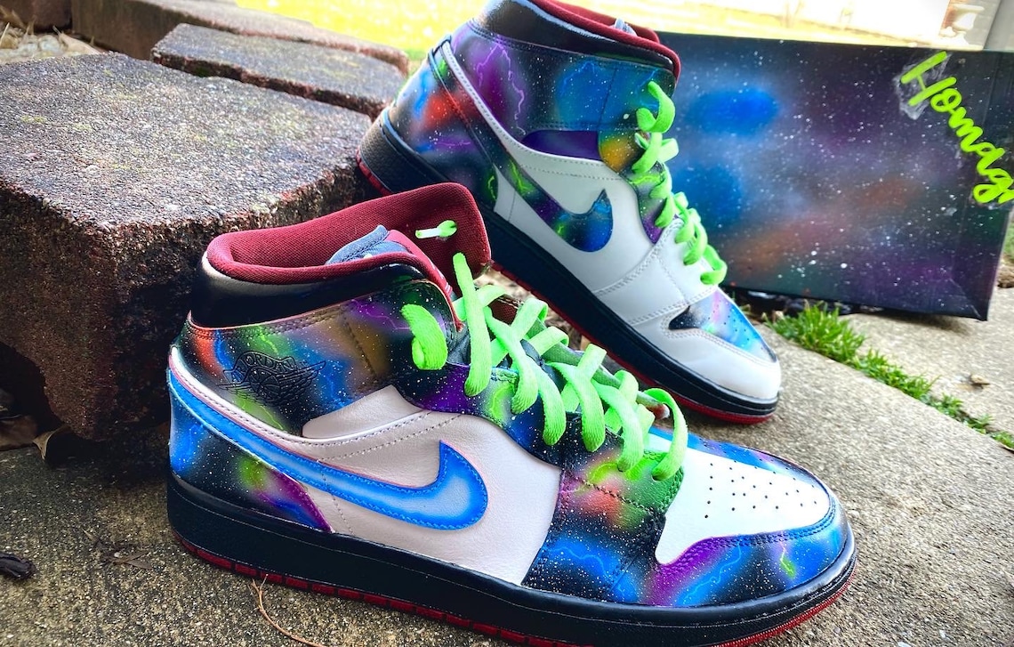 Custom Galaxy Sneakers, Space Theme Shoes - Etsy