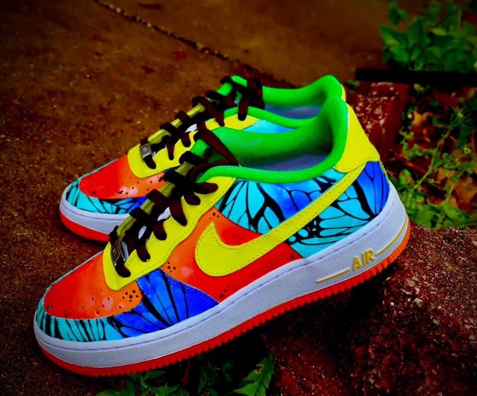 Butterfly Sneaker Custom Butterfly Effect Beautiful Butterfly Theme ...