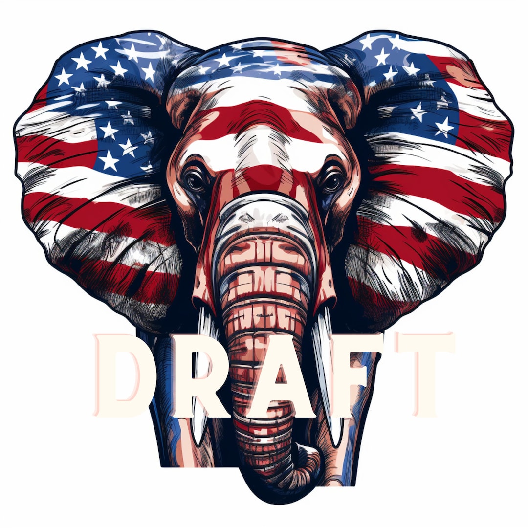 Fierce Elephant Republican Svg, Political Clipart, Republican Party Svg ...