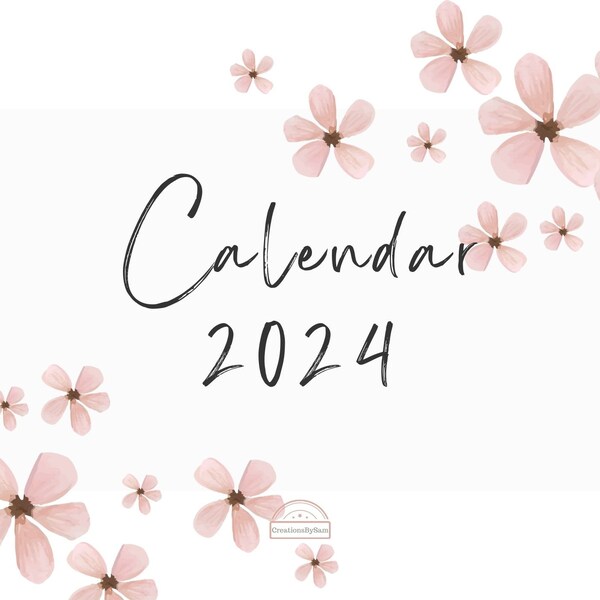 Flower Calendar - Etsy
