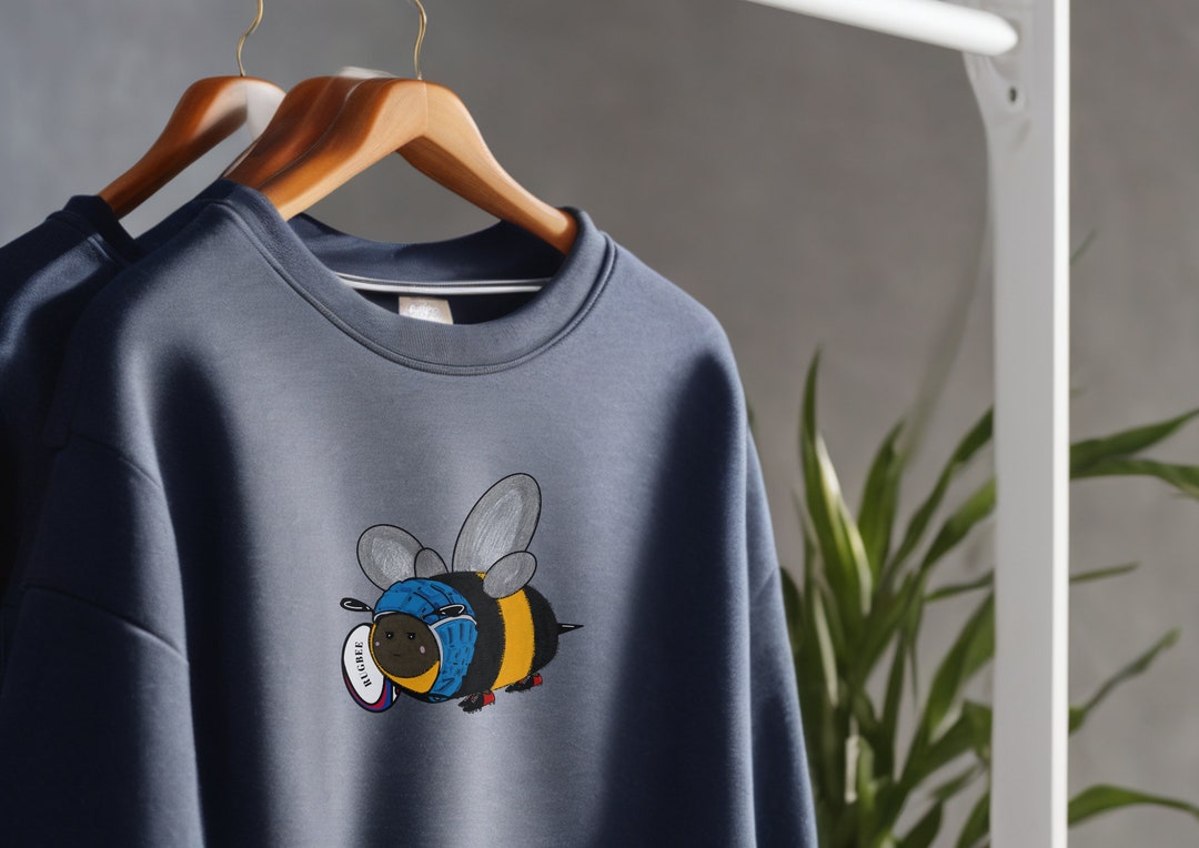 Rugbee Unisex Crewneck Sweatshirt, Rugby Fan Jumper, Rugby, Scrum Hat ...