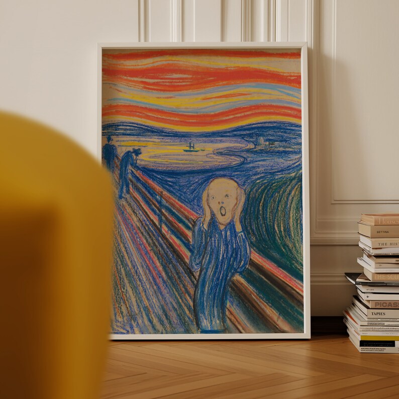 Edvard Munch, the Scream, Pastel, 1895 | Exhibition Poster Wall Art ...