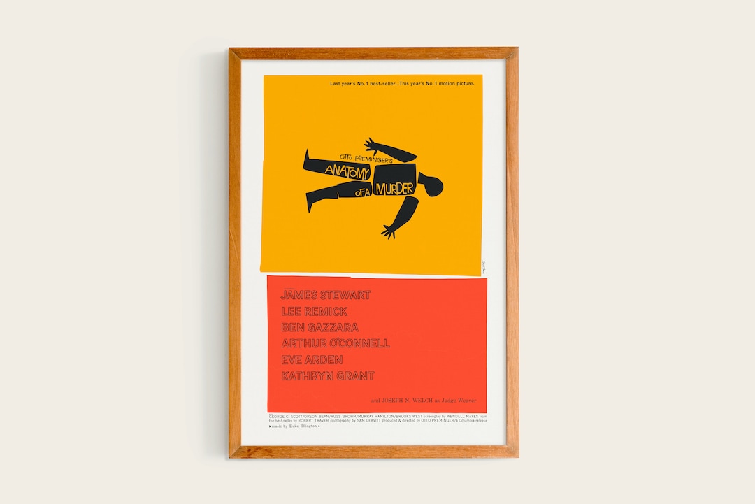 Saul Bass, Anatomy of a Murder, 1958 | Saul Bass Movie Poster, Film ...