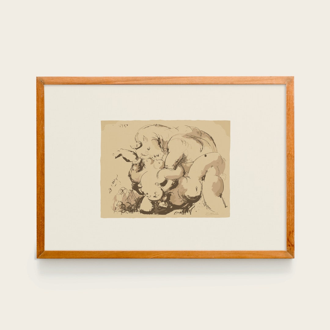 Pablo Picasso, Minotaur and Woman, 1933 | Picasso Print, Picasso Poster, Picasso Drawing ...