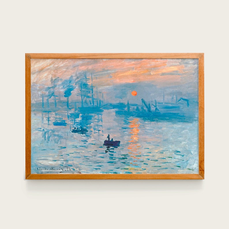 Claude Monet, Impression Sunrise, 1872 | Exhibition Poster, Monet Wall ...