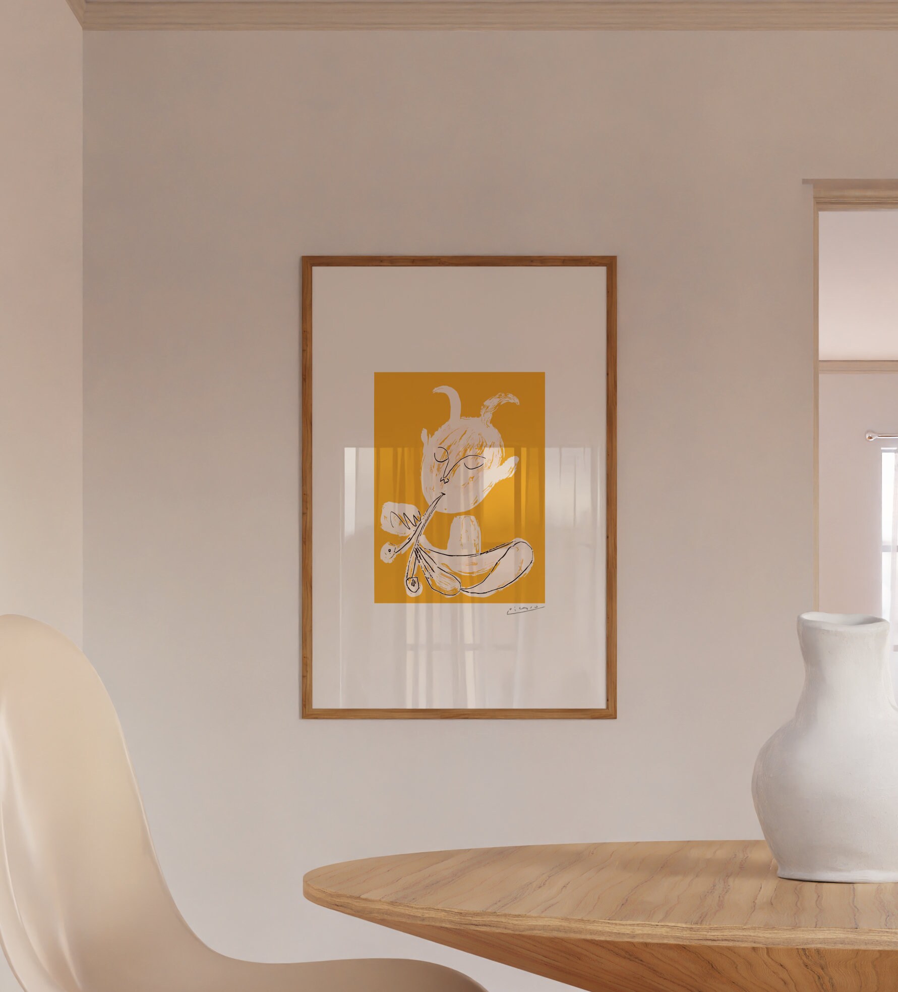 Pablo Picasso, White Faun Playing Diaulos, 1946 | Picasso Print, Pablo ...