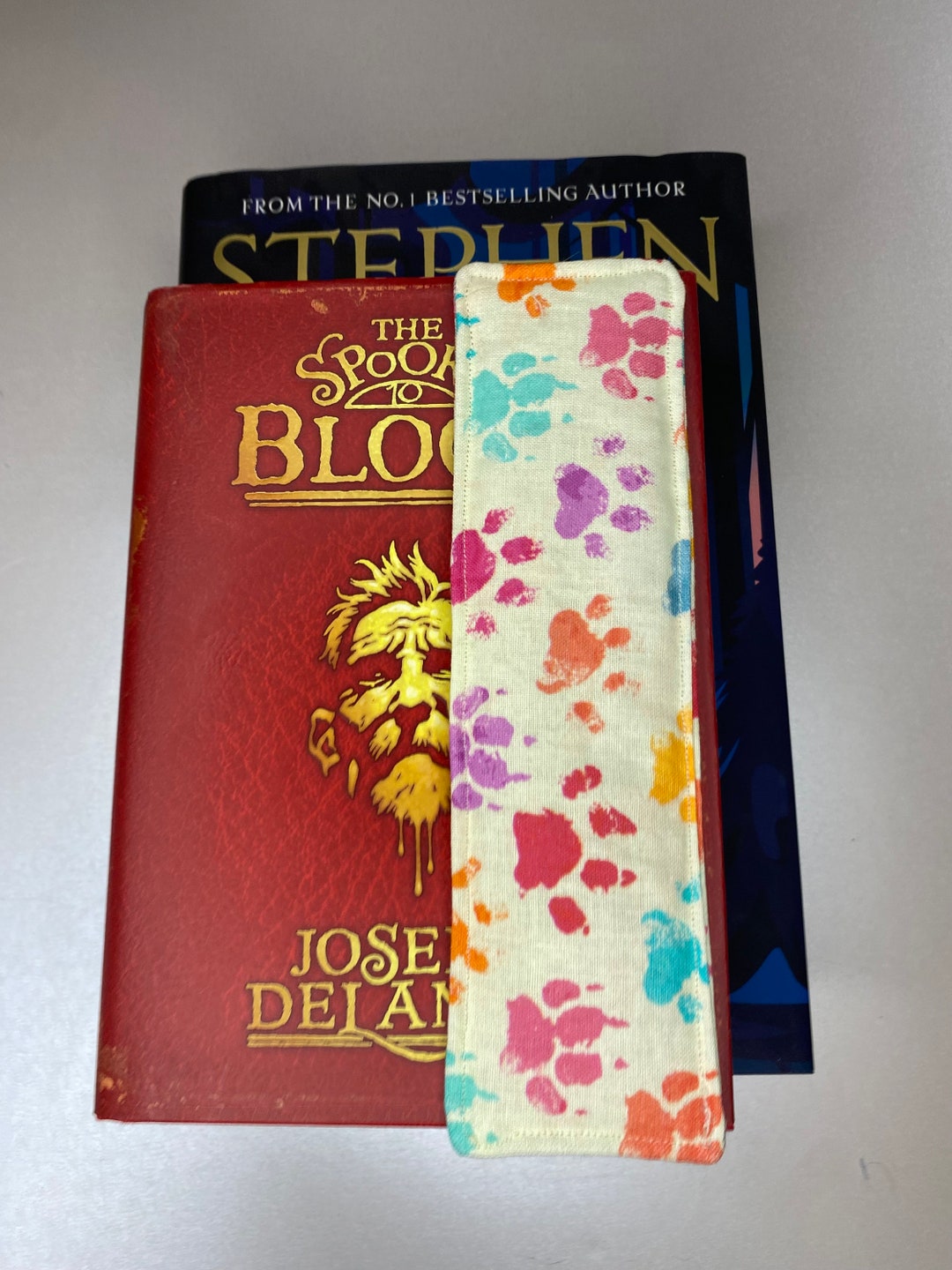 Paw Print Bookmark, Handmade Fabric Bookmark, Bookish Gift ...