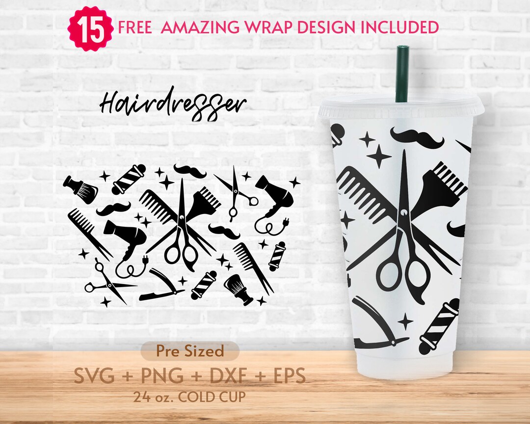 24oz Hair Stylist No Hole Cold Cup Svg Hairdresser Hair - Etsy