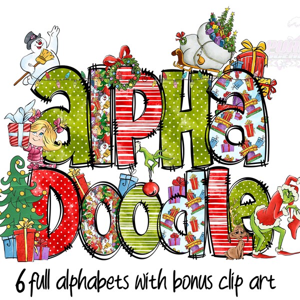 Santa Alpha Png - Etsy