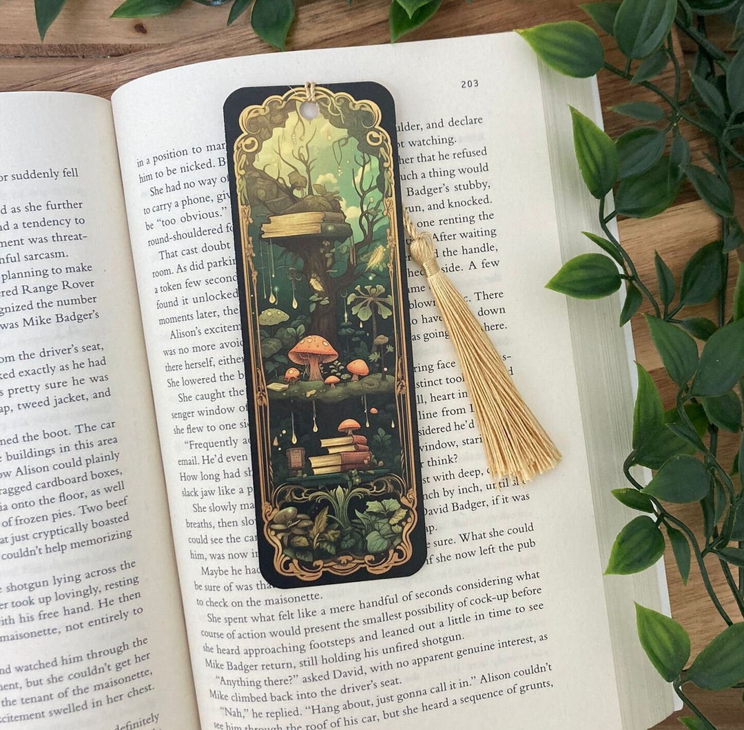 Mythical Forest Bookmark | Mushroom | Fantasy Bookmark | Book Gifts - Etsy