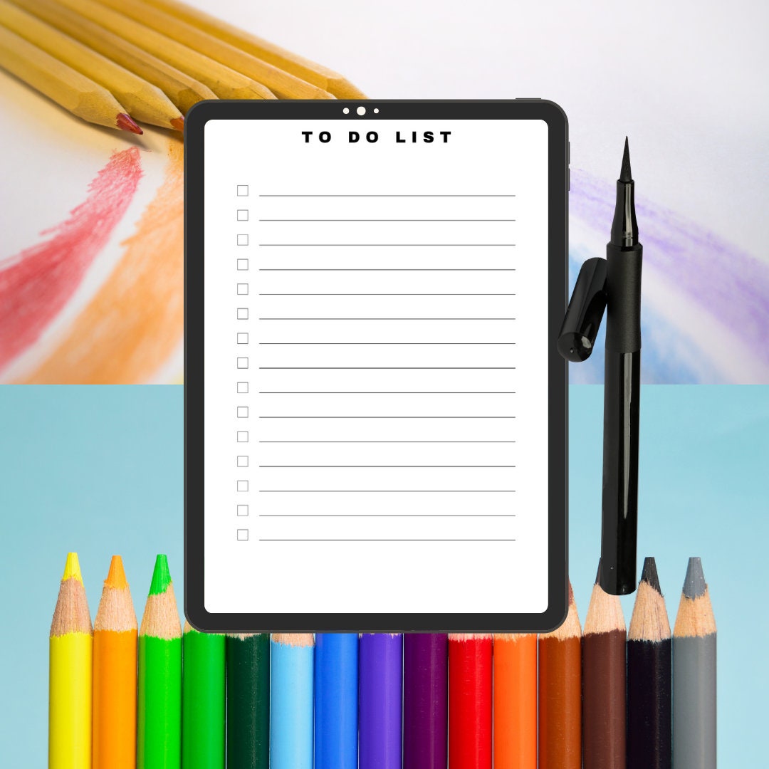 Plain to Do List, Printable to Do List, Digital, Work and School ...