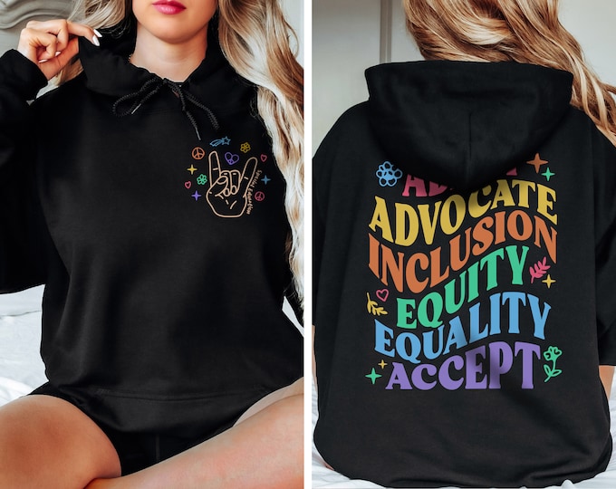 Adapt Advocate Inclusion Equity Equality Accept Sweatshirt,special ...
