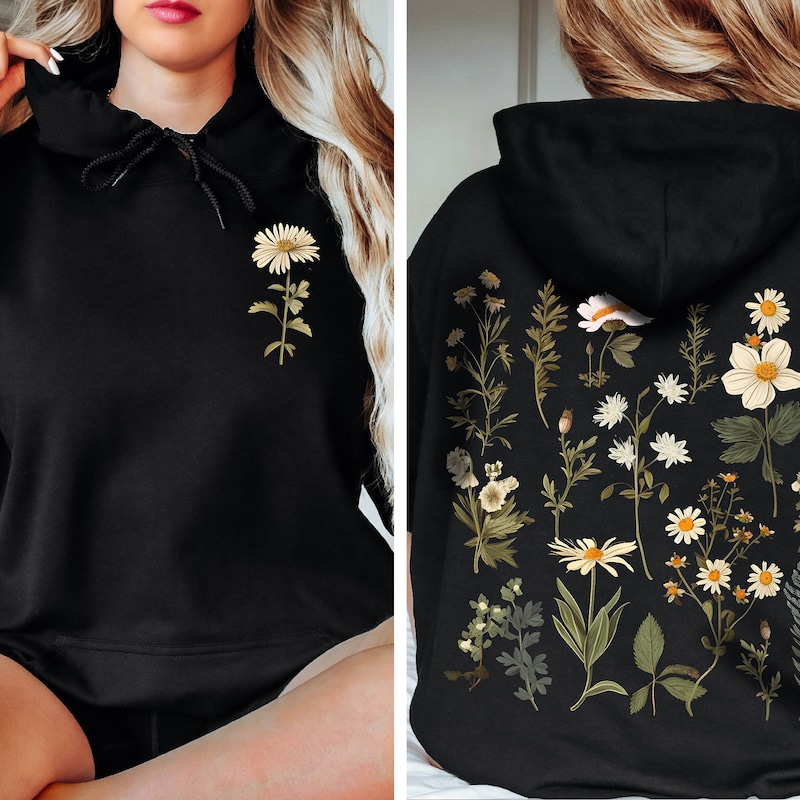 Flower Hoodie - Etsy