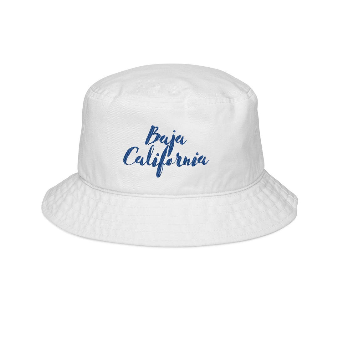 Embroidered Bucket Hat, Baja California Sur Mexico, Stylish Sun Hat ...