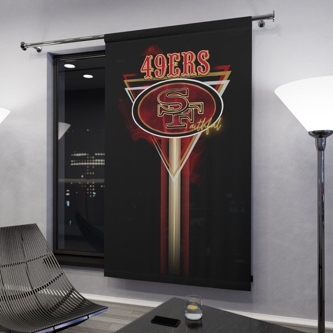 Window Curtains, San Francisco 49ers Faithful Curtain, Red and Gold ...