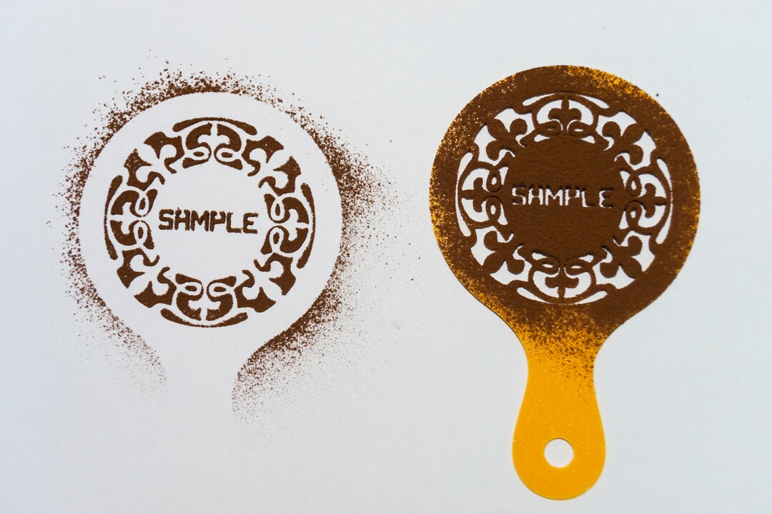 Personalized Coffee Stencil With Artistic Design/ Custom Coffee Stencil ...