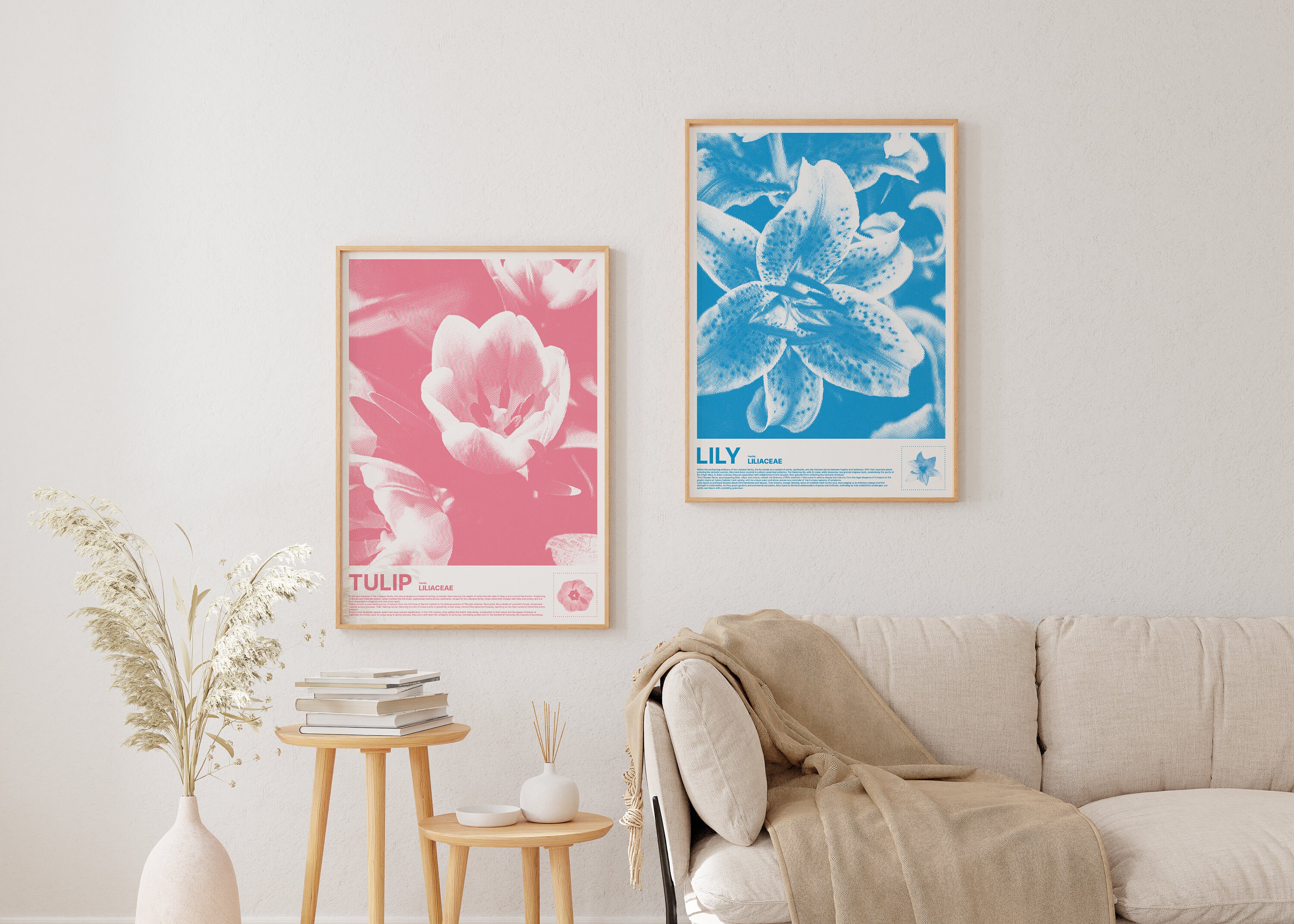 Lily Flower Poster Aesthetic Minimalist Wall Art Print for Dorms ...