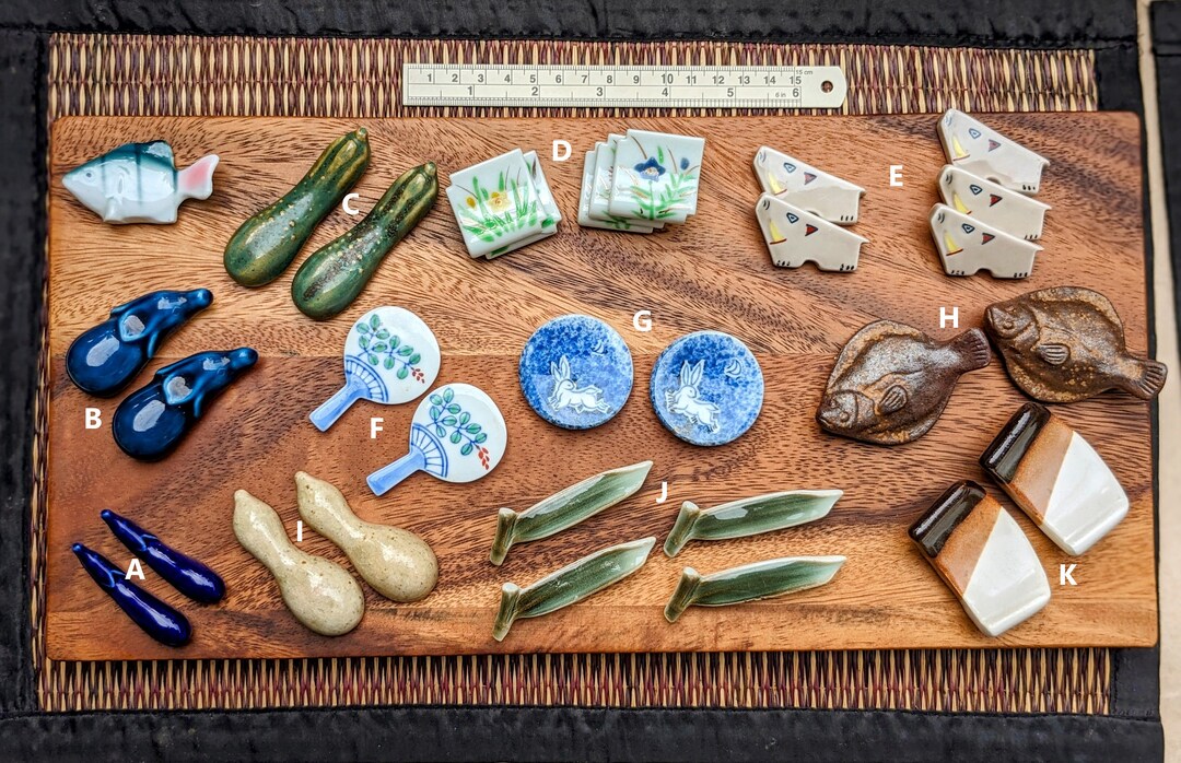 Choose Your Chopstic Rest Set Handmade Japanese Vintage Chopstick ...