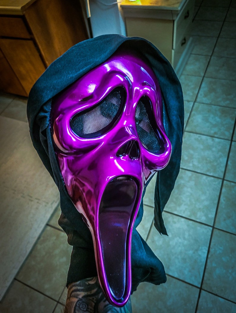 Custom Purple Chrome Scream Ghostface Mask - Etsy