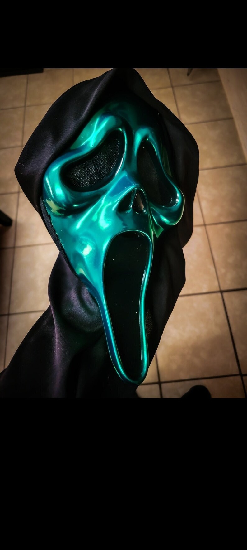 Custom Green Chrome Scream Ghostface Mask - Etsy