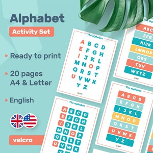 Learn English Alphabet Activity Printable Set Montessori - Etsy