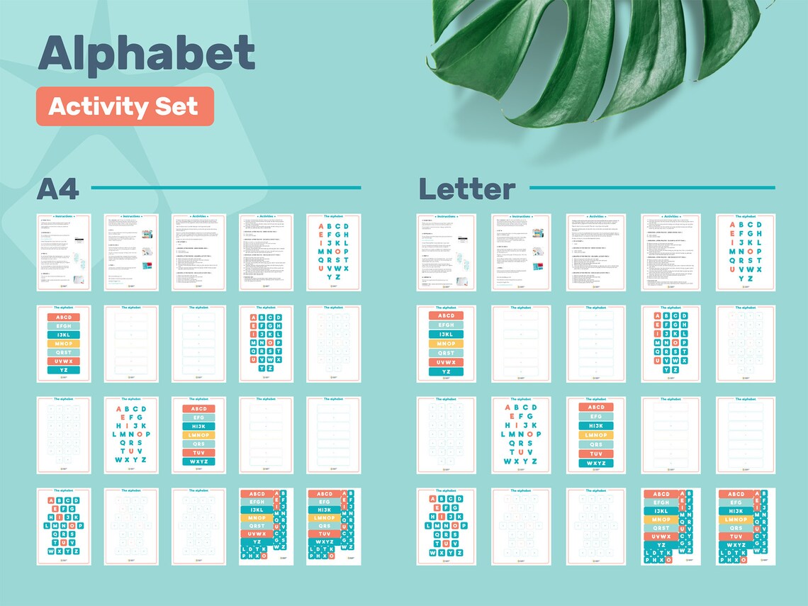 Learn English Alphabet Activity Printable Set Montessori - Etsy