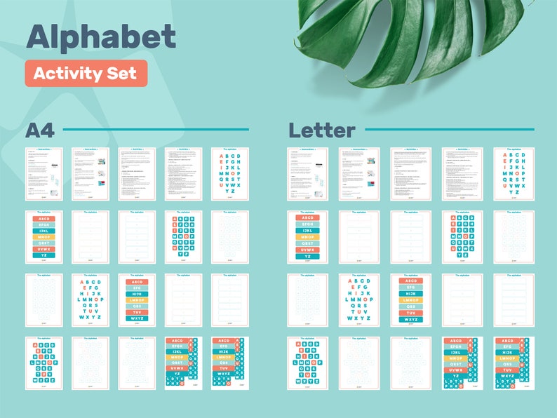 Learn English Alphabet Activity Printable Set Montessori - Etsy