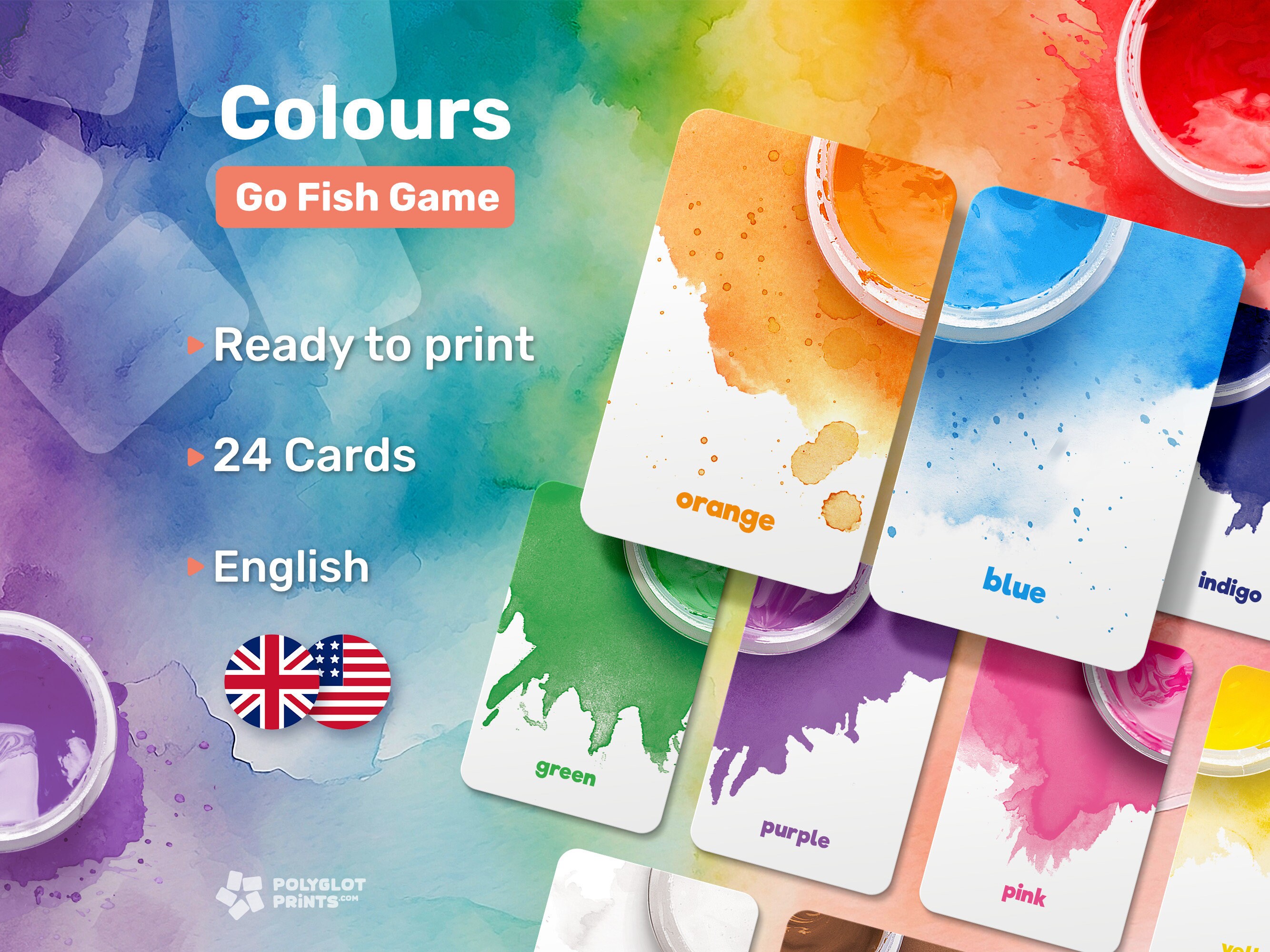 Engaging Color Activity Kids' Card Game Homeschool Educational Resource ...