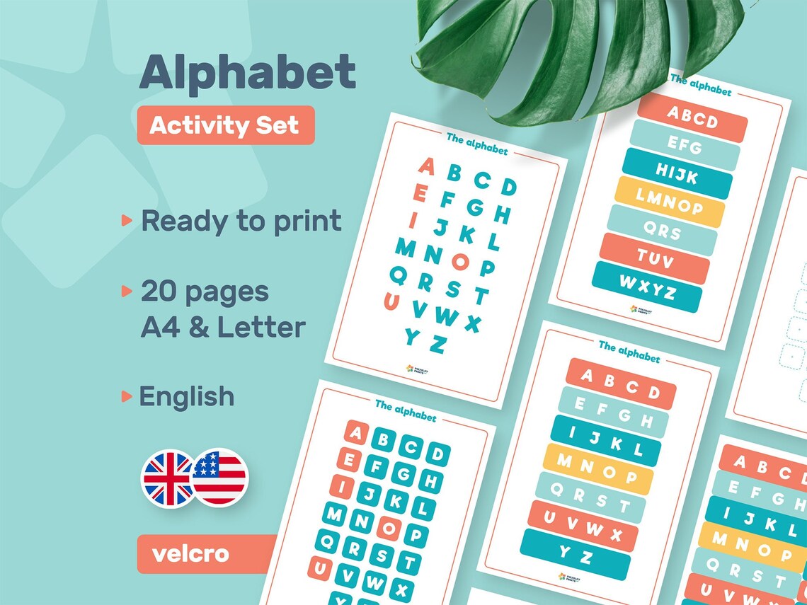 Learn English Alphabet Activity Printable Set Montessori - Etsy