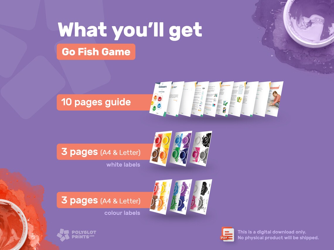 Engaging Color Activity Kids' Card Game Homeschool Educational Resource ...