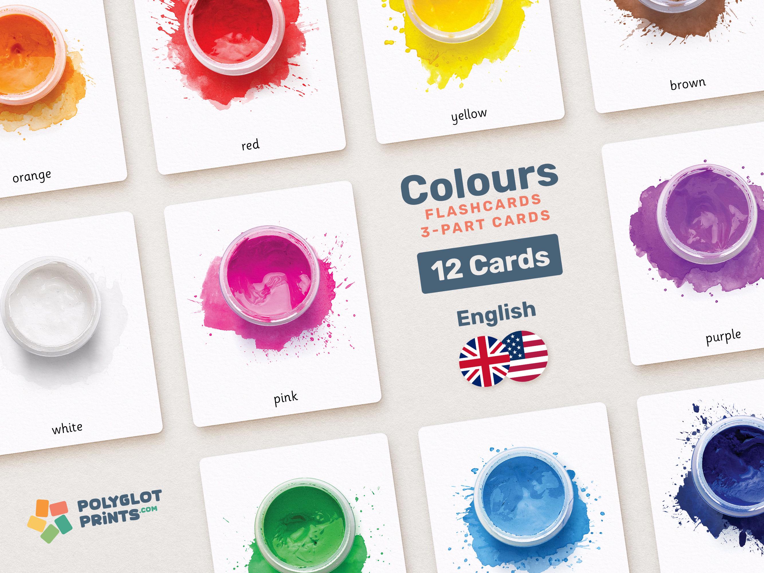 Montessori Color Flashcards for Kids - Printable Homeschool Resource ...