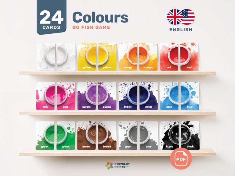 Engaging Color Activity Kids' Card Game Homeschool Educational Resource ...