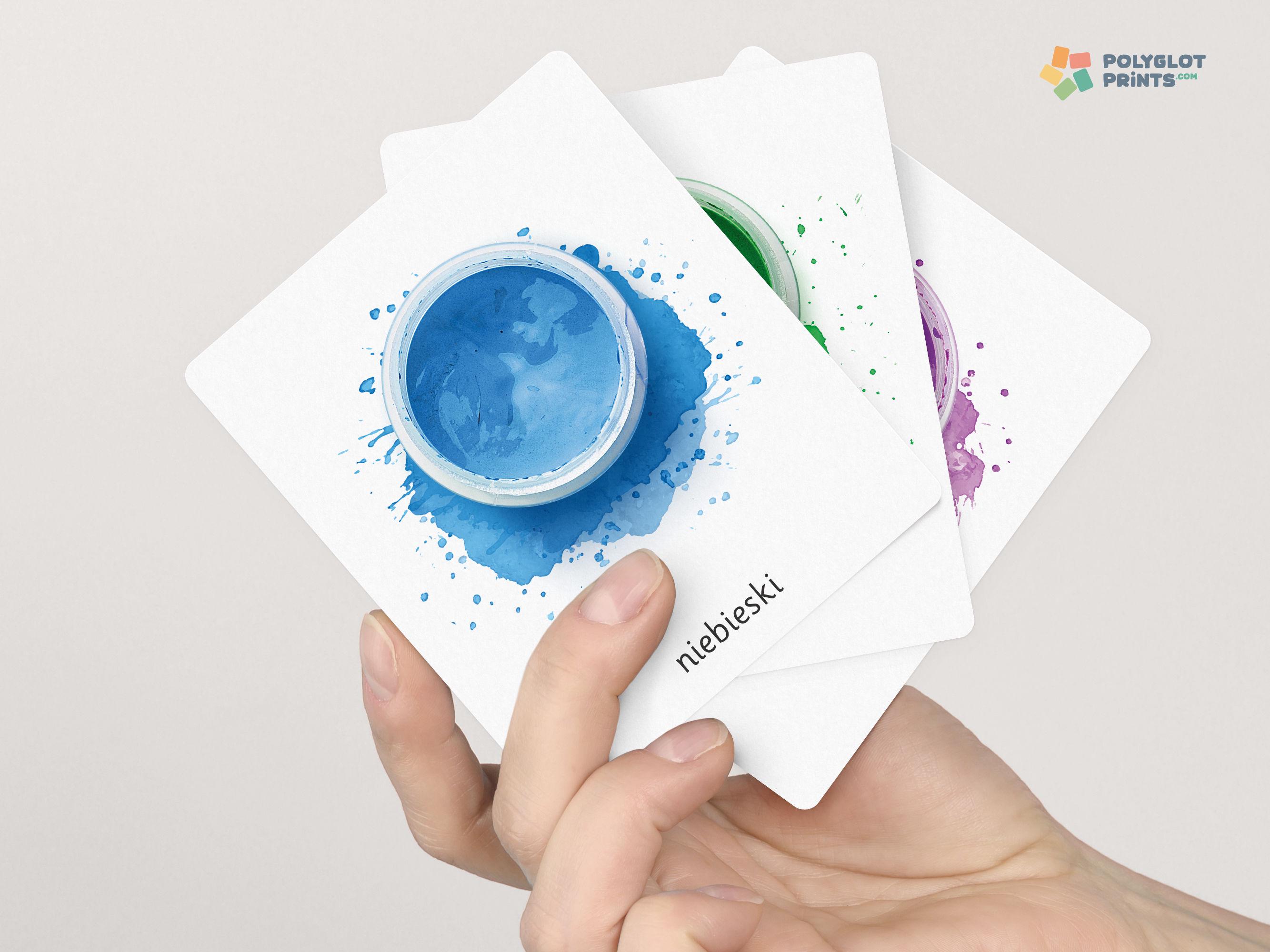 Polish Color Flashcards for Kids | Montessori Learning | Fun ...