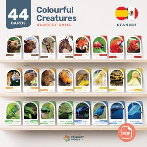 Spanish Animals Card Game | A1 Spanish Learning Game | Printable ...