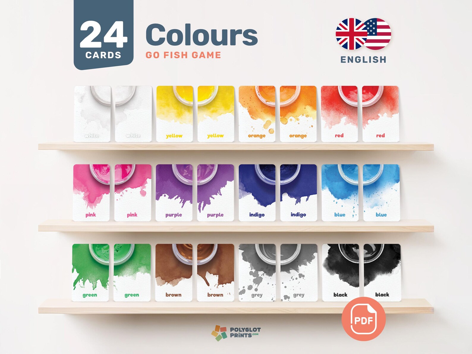 Engaging Color Activity Kids' Card Game Homeschool Educational Resource ...