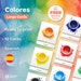 Spanish Color Flashcards for Kids Montessori Language Learning Cards ...